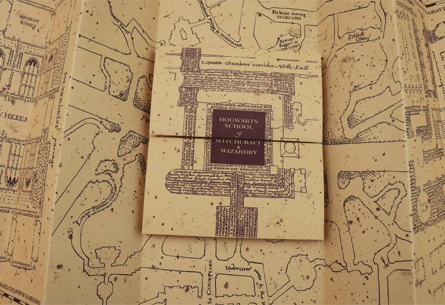 Marauder's Map Display - Harry Potter UV Footprint Prop – GeekReplicas