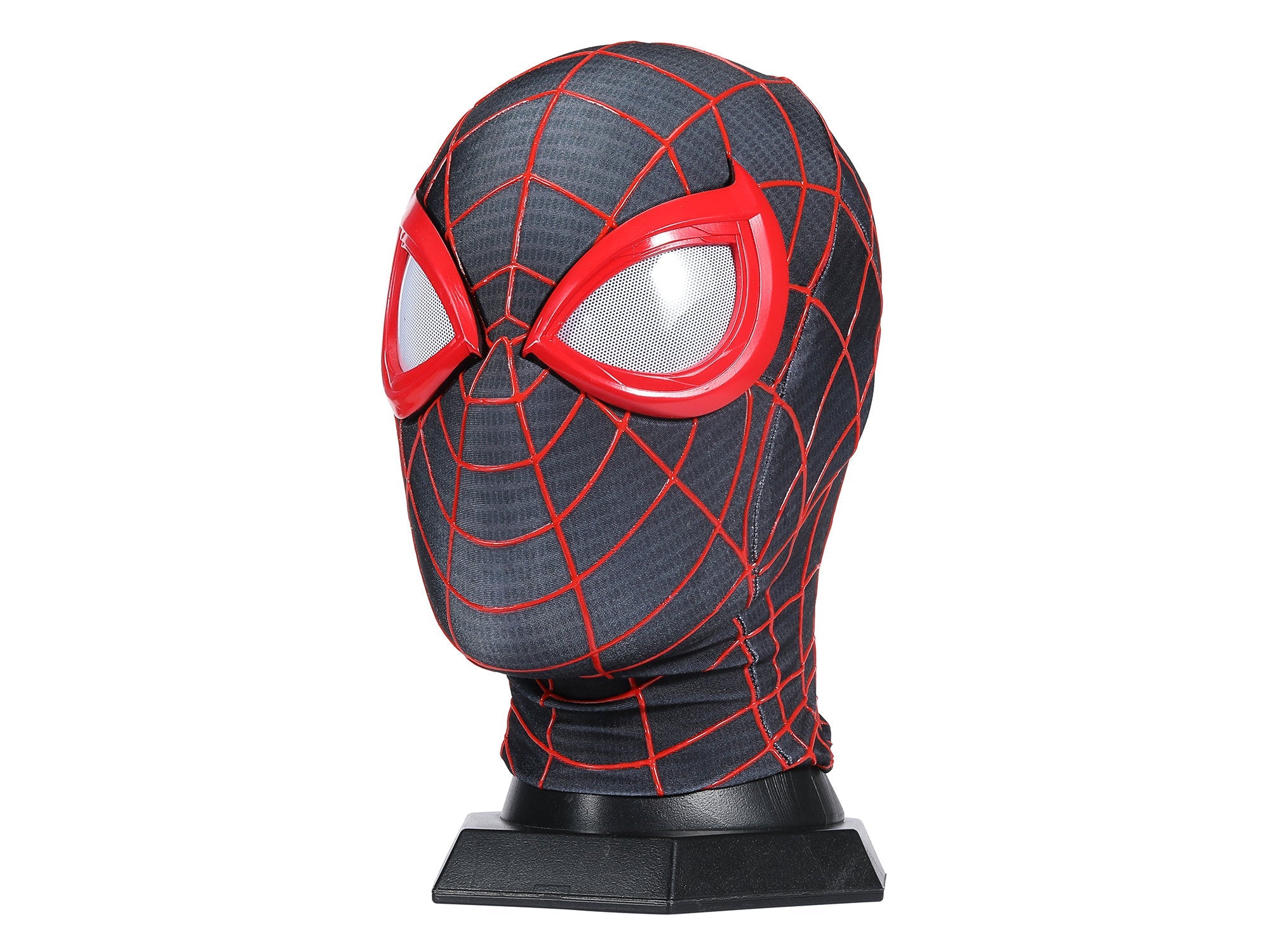 Spider-Man 2 Miles Morales Mask - Wearable Black Suit Replica ...