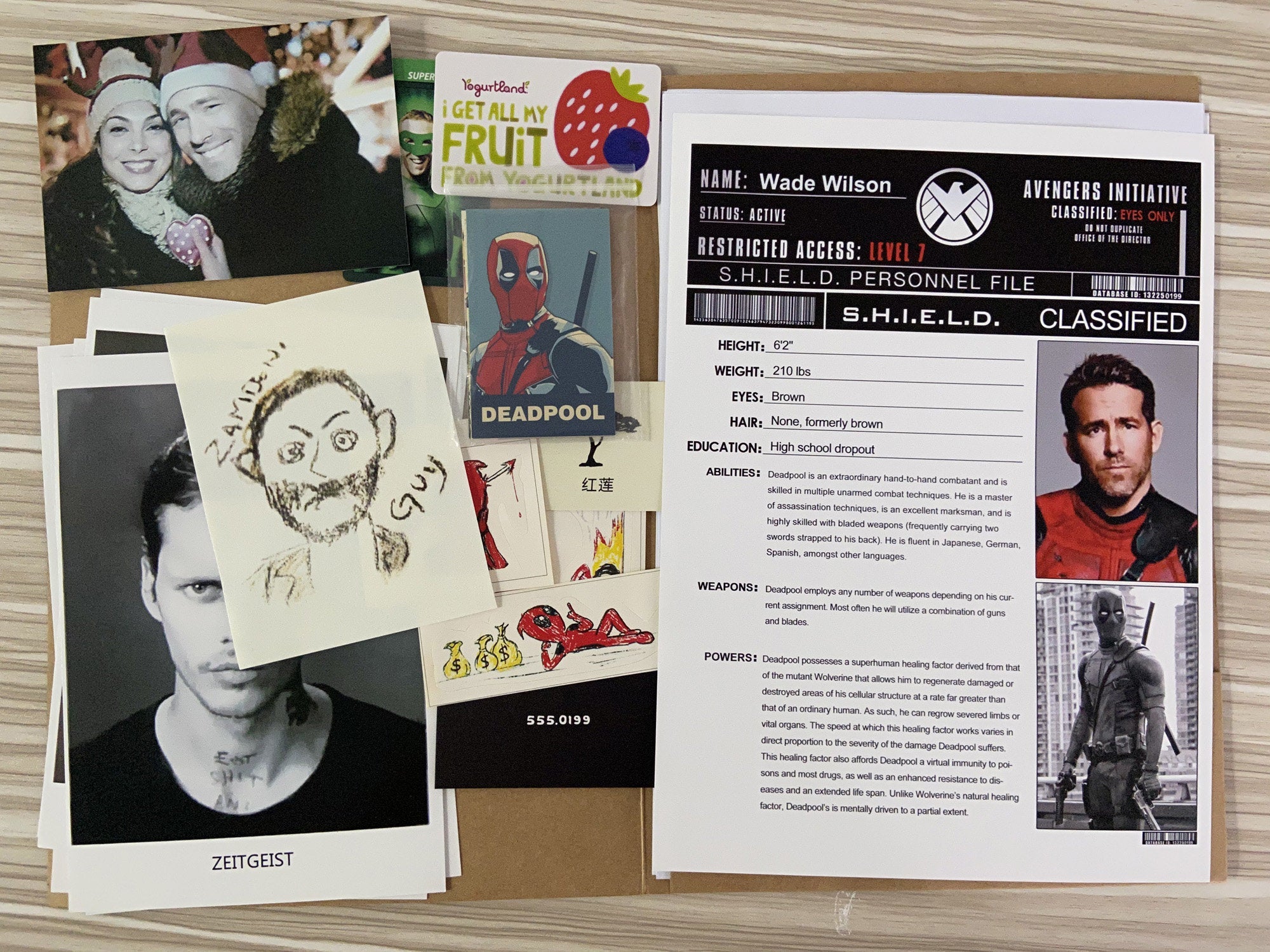S.H.I.E.L.D. Top Secret File Deadpool Paper Prop – GeekReplicas