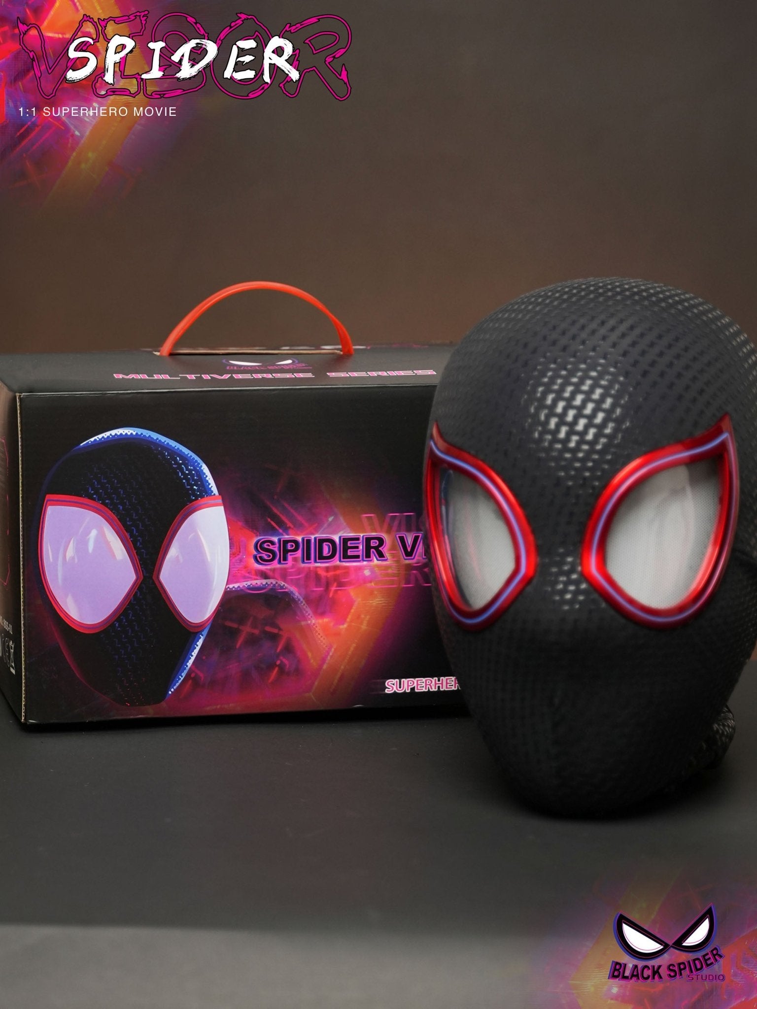 [US SHIPPING]SpiderMan Miles Morales Mask With Moving Lenses – GeekReplicas